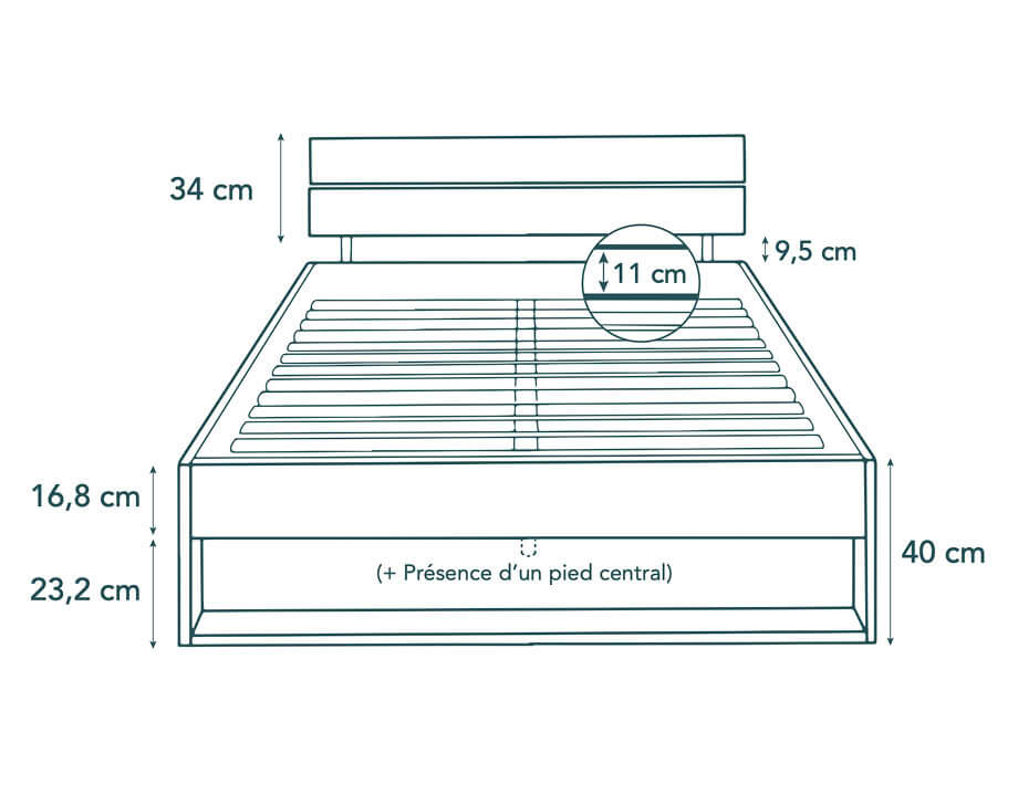 Lit en bois Picardie | Hêtre PEFC & Fabrication 100% française | Kipli
