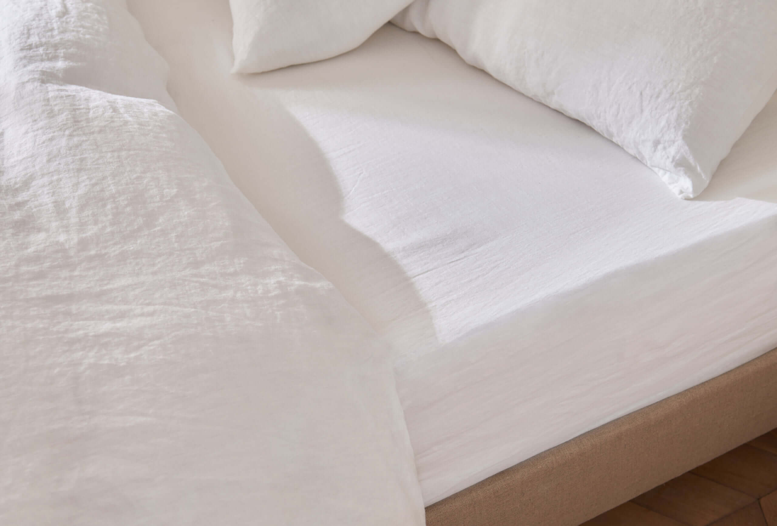 Drap housse en lin lavé – 4 couleurs disponibles – Kipli